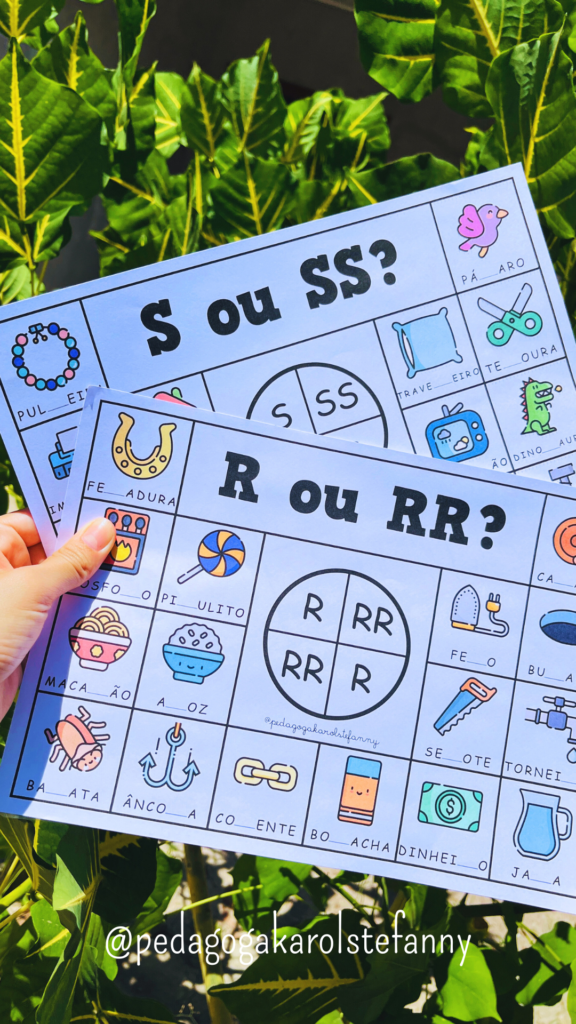 Atividades interativas: R/RR e S/SS | Loja Pedagoga Karol Stéfanny