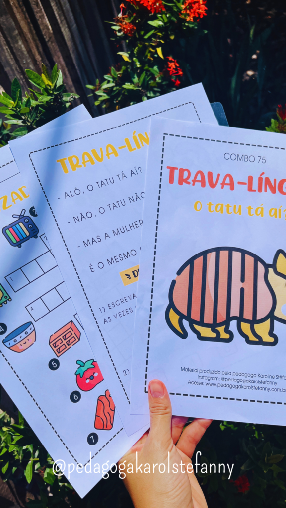 COMBO 75 - O tatu tá aí? | Loja Pedagoga Karol Stéfanny